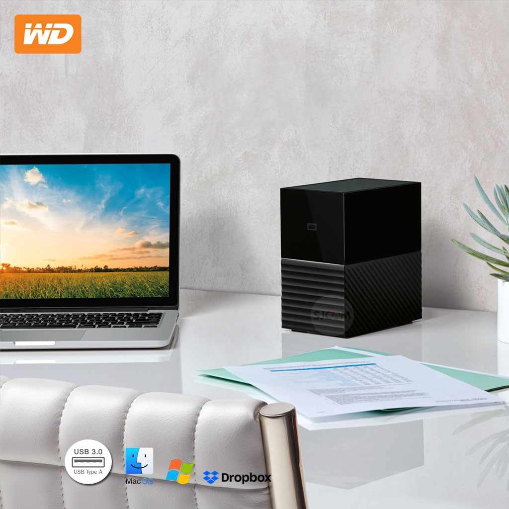 WD My Book Duo ฮาร์ดดิสก์ HDD 20TB RAID Speed 360 MB/s (WDBFBE0200JBK ...