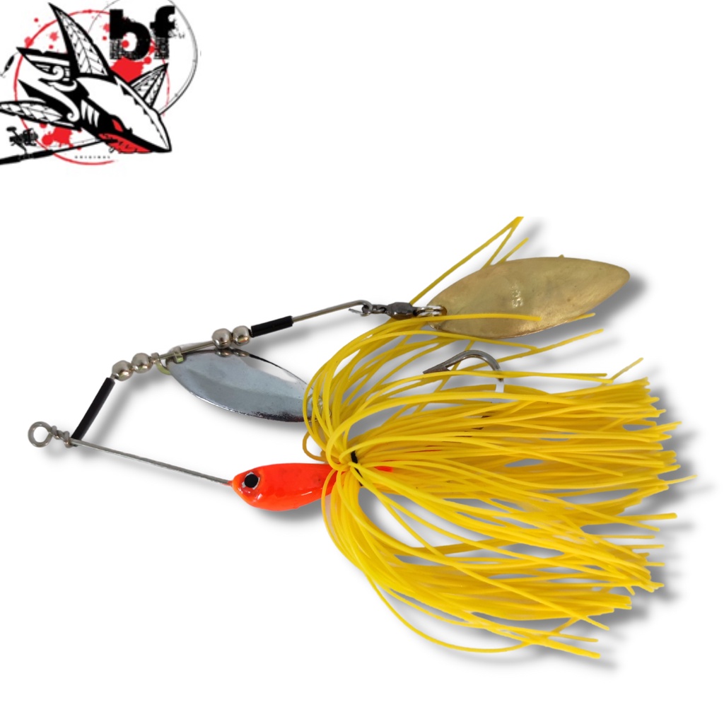 เหยื่อ ตกปลา สปินเนอร์ เบท X BAIT SUPERCHARGE LURES (ใบเงิน+ใบทอง ...