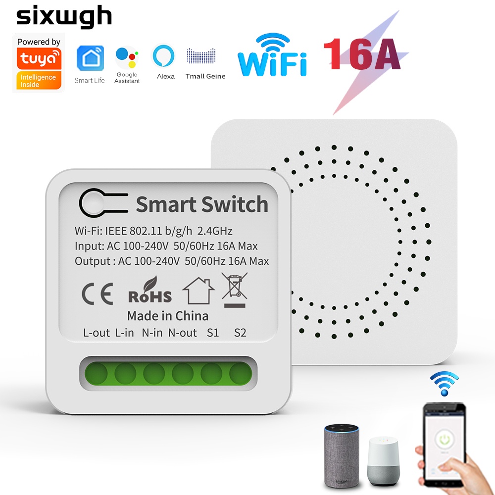 16A Tuya Wifi smart switch สวิตช์อัจฉริยะ Wifi ควบคุมสองทาง ตั้งเวลาได้ ...