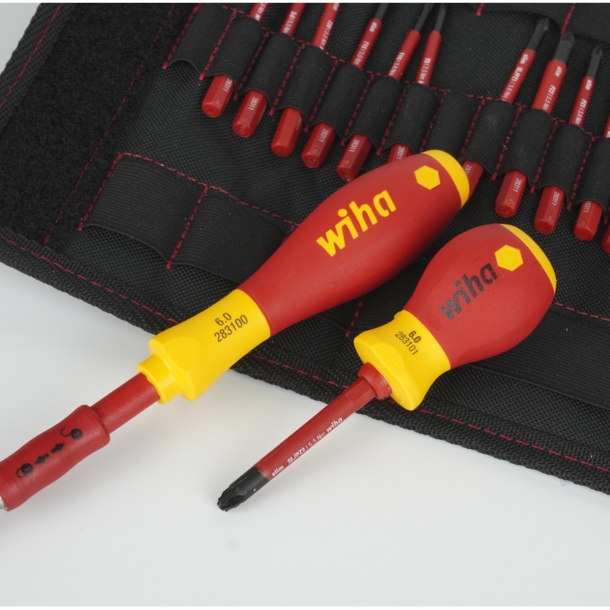 WIHA ชุดไขควง 18 ชิ้น ปลาย Slim Wiha VDE No.41231 ฉนวนกันไฟฟ้า 1,000V ...