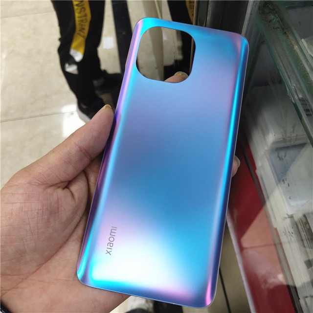 ฝาครอบแบตเตอรี่ด้านหลัง พร้อมสติกเกอร์ แบบเปลี่ยน สําหรับ Xiaomi Mi 11 ...