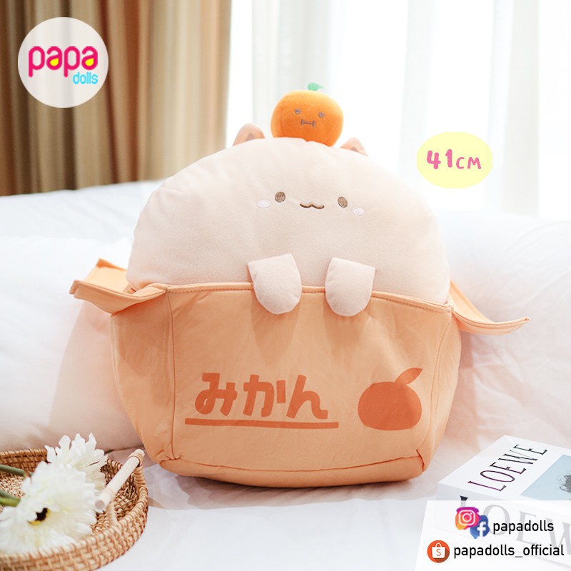 ตุ๊กตาแมว แมว แมวส้ม แมวน่ารัก แมวกลมๆ Cat Kitty Kitten - Mikan Box ...