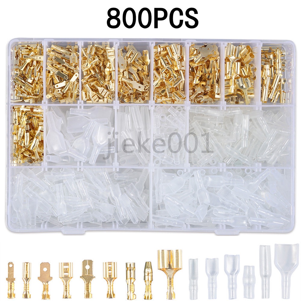 1000PCS Cable Spade Lugsขั้วต่อสายไฟฟ้าขั้วต่อจีบW/แขน | Shopee Thailand
