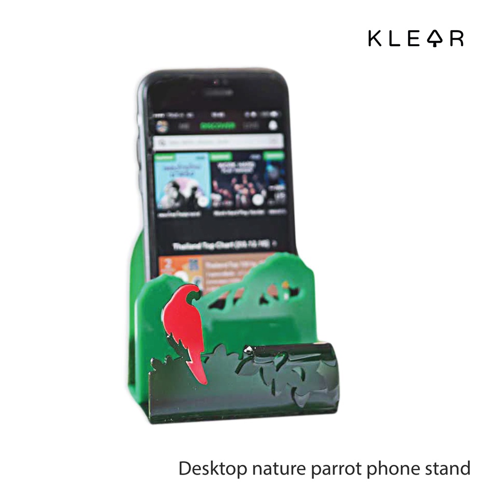 KlearObject Desktop nature parrot phone stand แท่นวางโทรศัพท์มือถือ ที่วางโทรศัพท์มือถือ สแตนอะ ...