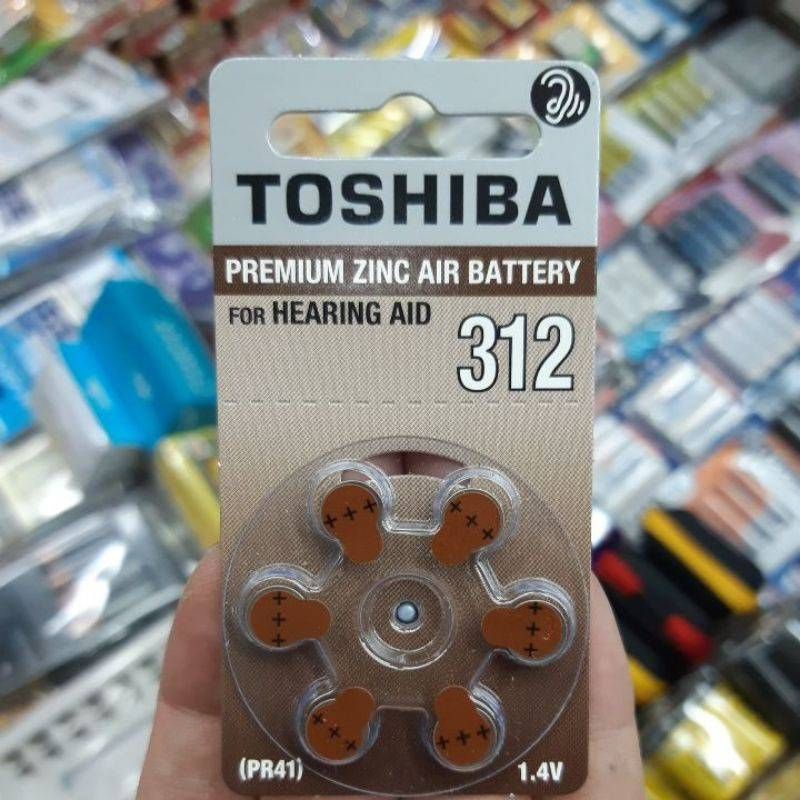 (Made in Germany) ถ่านเครื่องช่วยฟัง Toshiba 312, A312, ZA312, PR41 1แพ ...