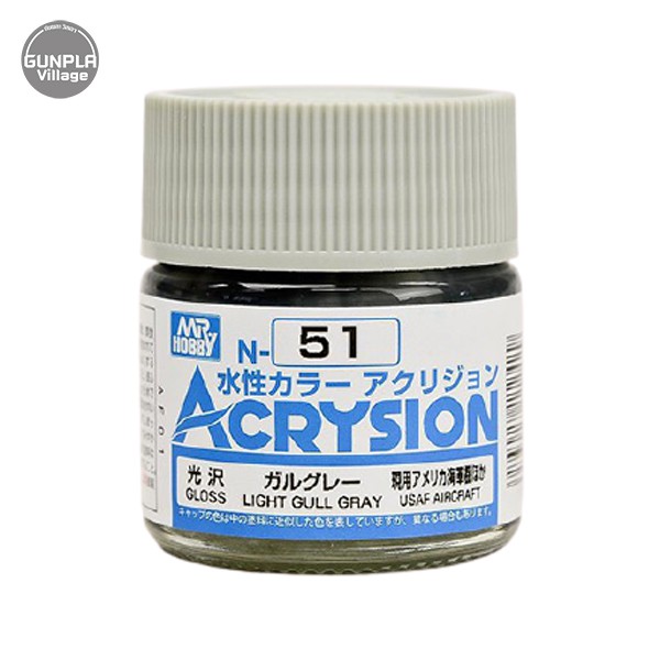 Mr.Hobby MR.ACRYSION COLOR N-51 LIGHT GULL GRAL 4973028112429 (สี ...