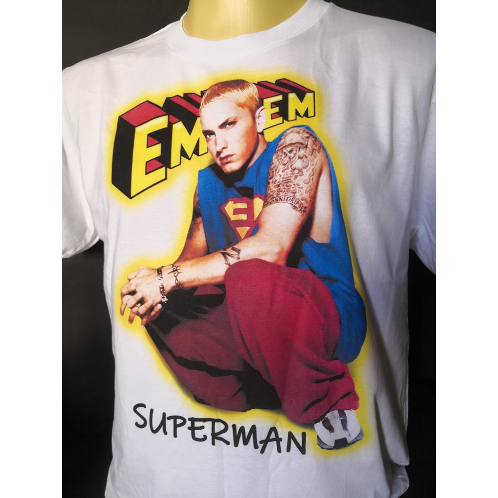 เสื้อวงนำเข้า Eminem Superman 8Mile Rapper Hiphop B-Boy MC Hip-Hop ...