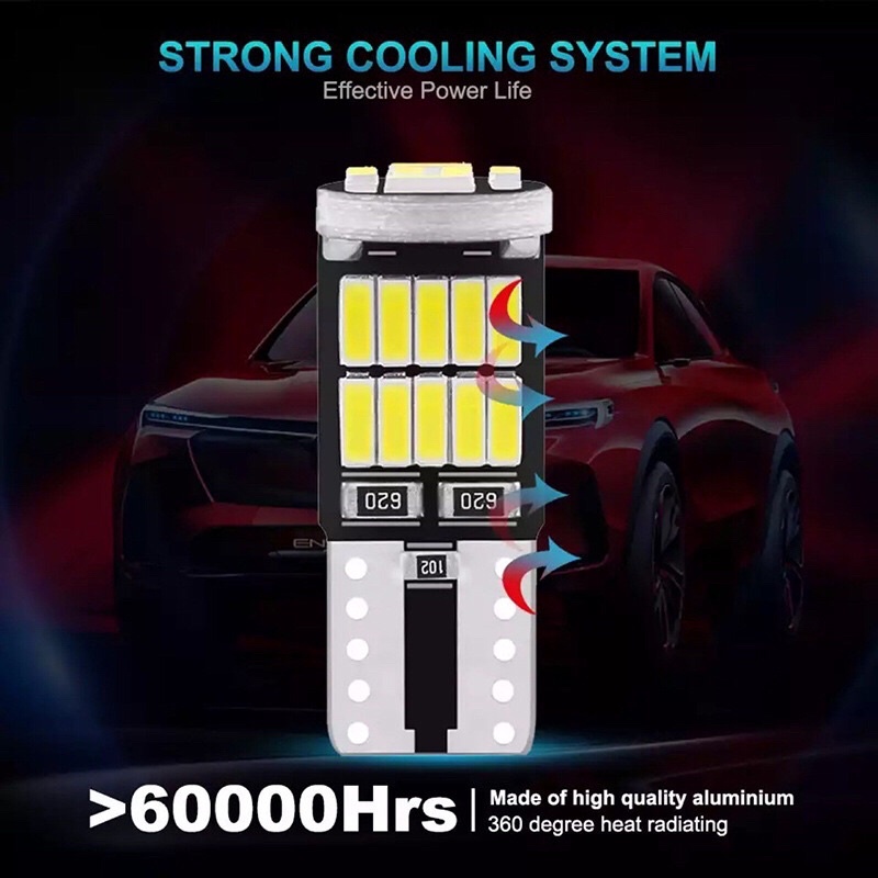 หลอดไฟ LED T10 26 ชิป ไฟหรี่ ไฟป้ายทะเบียนรถ T10 W5W สำหรับทั้งรถยนต์ ...