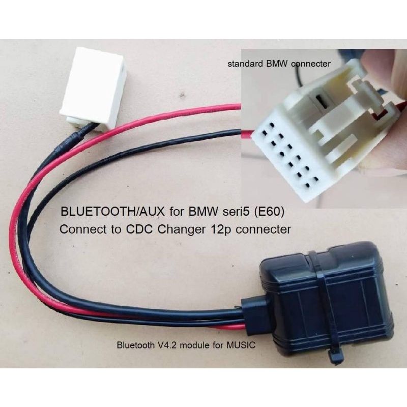 สายต่อ input AUX- BLUETOOTH สำหรับ BMW seri5 (E60) seri3(E46)(E90)(E91 ...