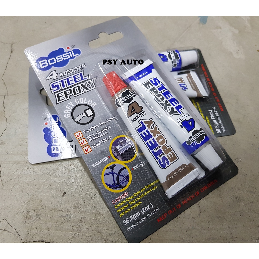 ซีเมนต์เหล็ก กาวปะเหล็ก BOSSIL แห้งเร็วภายใน 4 นาที‼️ เชื่อมเหล็ก โลหะ ...