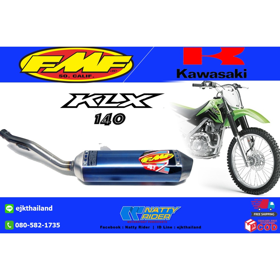 ท่อ FMF MINI The Factory 4.1 RCT ANO TI SLIP-ON สำหรับ KAWASAKI KLX140 ...