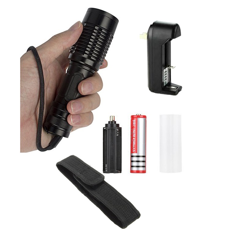 ไฟฉายพร้อมใช้ Flashlights Super Bright CREE XML T6 LED Flashlight Zoomable 5 Modes ...