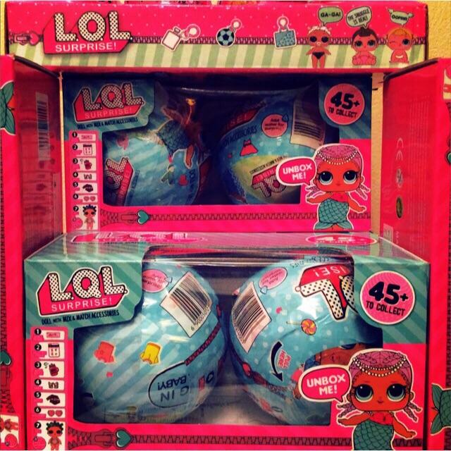 ไข่เซอร์ไพรส์ LOL LQL ลูกใหญ่ 7 ชั้น เซตคู่ แพคเดี่ยว สองลูก ทองกับแดง ...