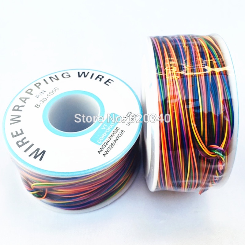 250 m/lots AWG30 Wrapping Wire 8 Colors Single Strand Copper Cable Ok ...