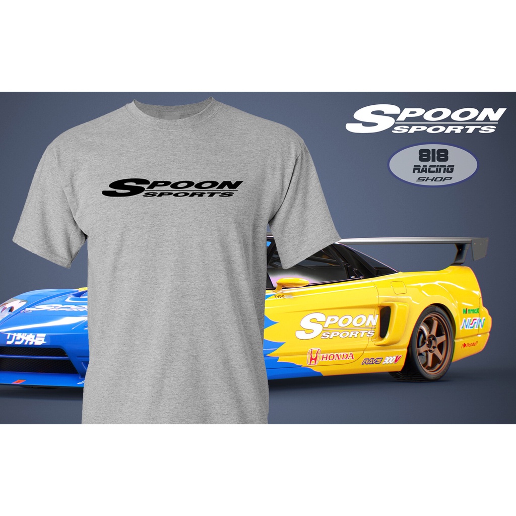 เสื้อยืด RACING เสื้อซิ่ง CAR [เทา] [COTTON 100%] [SPOON SPORTS / TYPE ...