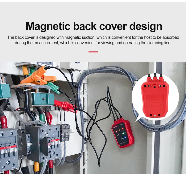 UNI-T เครื่องตรวจจับลำดับเฟสแบบไม่สัมผัส เครื่องตรวจจับลําดับเฟส ไม่ ...