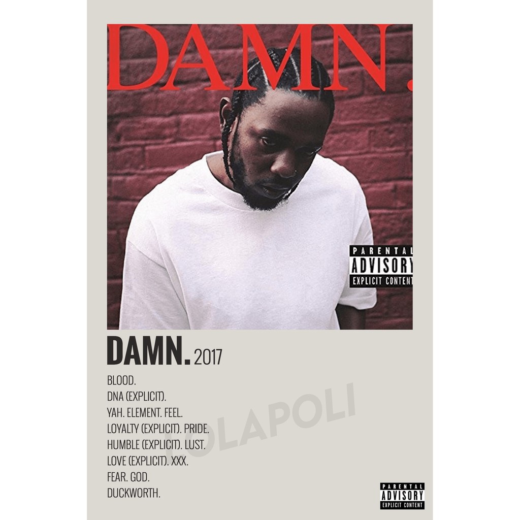 โปสเตอร์ปกอัลบั้ม Damn.- Kendrick Lamar | Shopee Thailand
