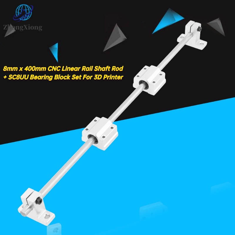 แกนเพลา Cnc + Sc8Uu แบริ่งบล็อก สําหรับเครื่องพิมพ์ 3D 8 มม. X 400 มม. ...