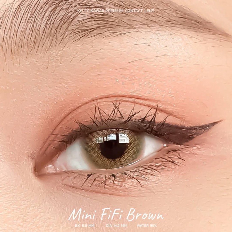 Mini fifi brown พร้อมส่งค่าสายตา (kittykawaii) | Shopee Thailand