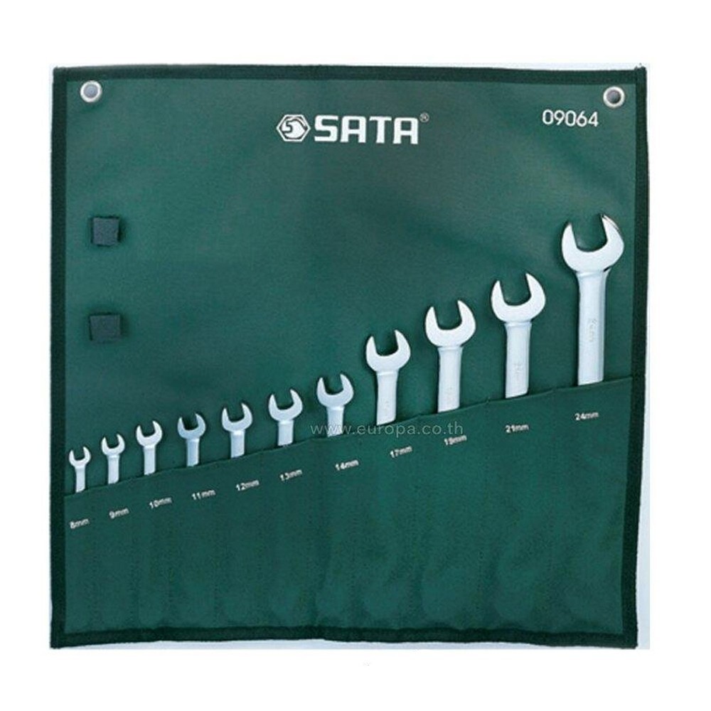 SATA 09064 ชุดประแจแหวนข้างปากตาย 11 ตัวชุด ซาต้า | Shopee Thailand