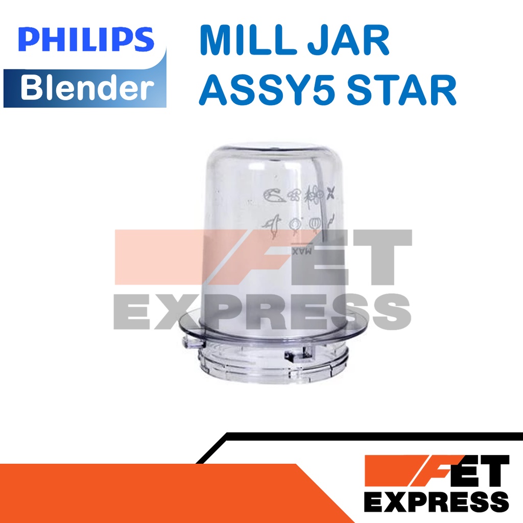 MILL JAR ASSY 5 STAR โถปั่นแห้งอะไหล่แท้สำหรับเครื่องปั่น PHILIPS รุ่น HR2102 (996510062426 ...