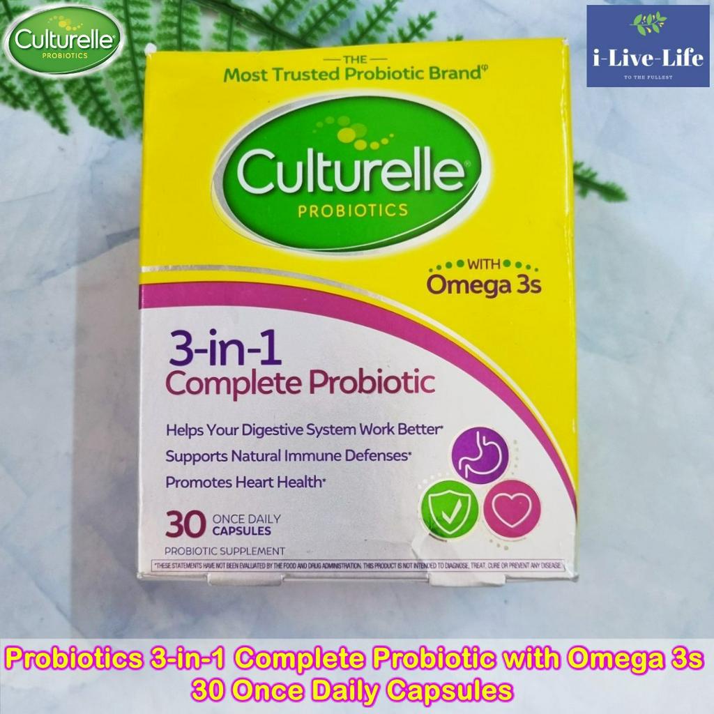 Culturelle - Probiotics 3-in-1 Complete Probiotic with Omega 3s โปรไบโ ...