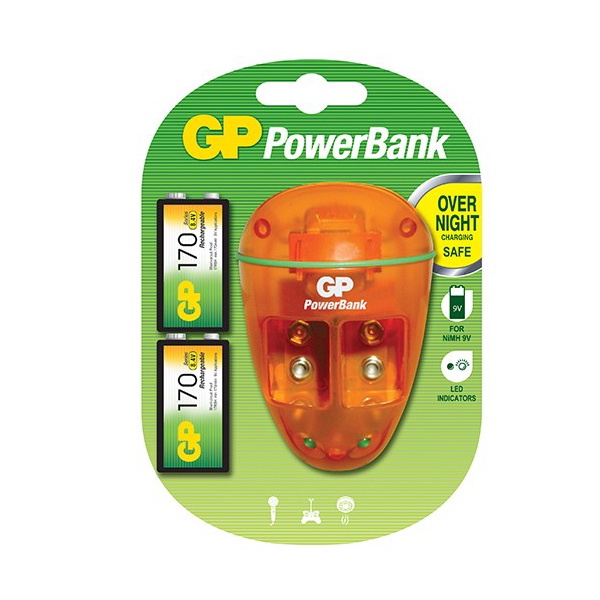GP PowerBank PB09 แท่นชาร์จพร้อมถ่านชาร์จ 9V 2 ก้อน | Shopee Thailand