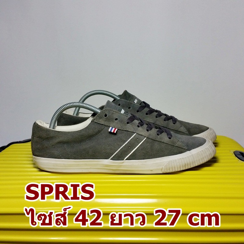 SPRIS มือสอง ของแท้ ไซส์ 42 ยาว 27 เซน สภาพสวยมาก กริ๊บ (รองเท้าสปริส ...