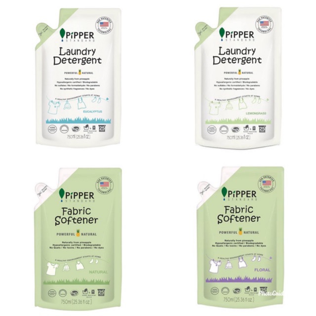 PiPPER [ผลิตภัณฑ์ซักผ้า-ปรับผ้านุ่ม PiPPER STANDARD (Refil) ขนาด 750 ...