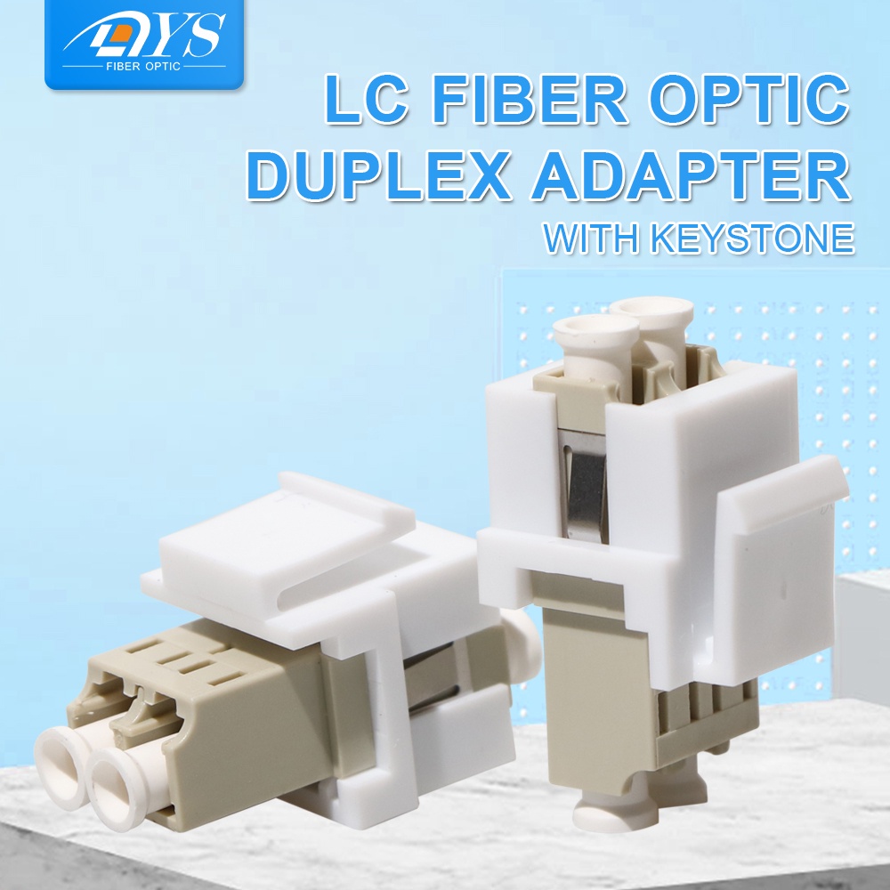 50pcs Multi-Mode Duplex LC Optic Fiber Adapter LC Fiber Optic Coupler ...