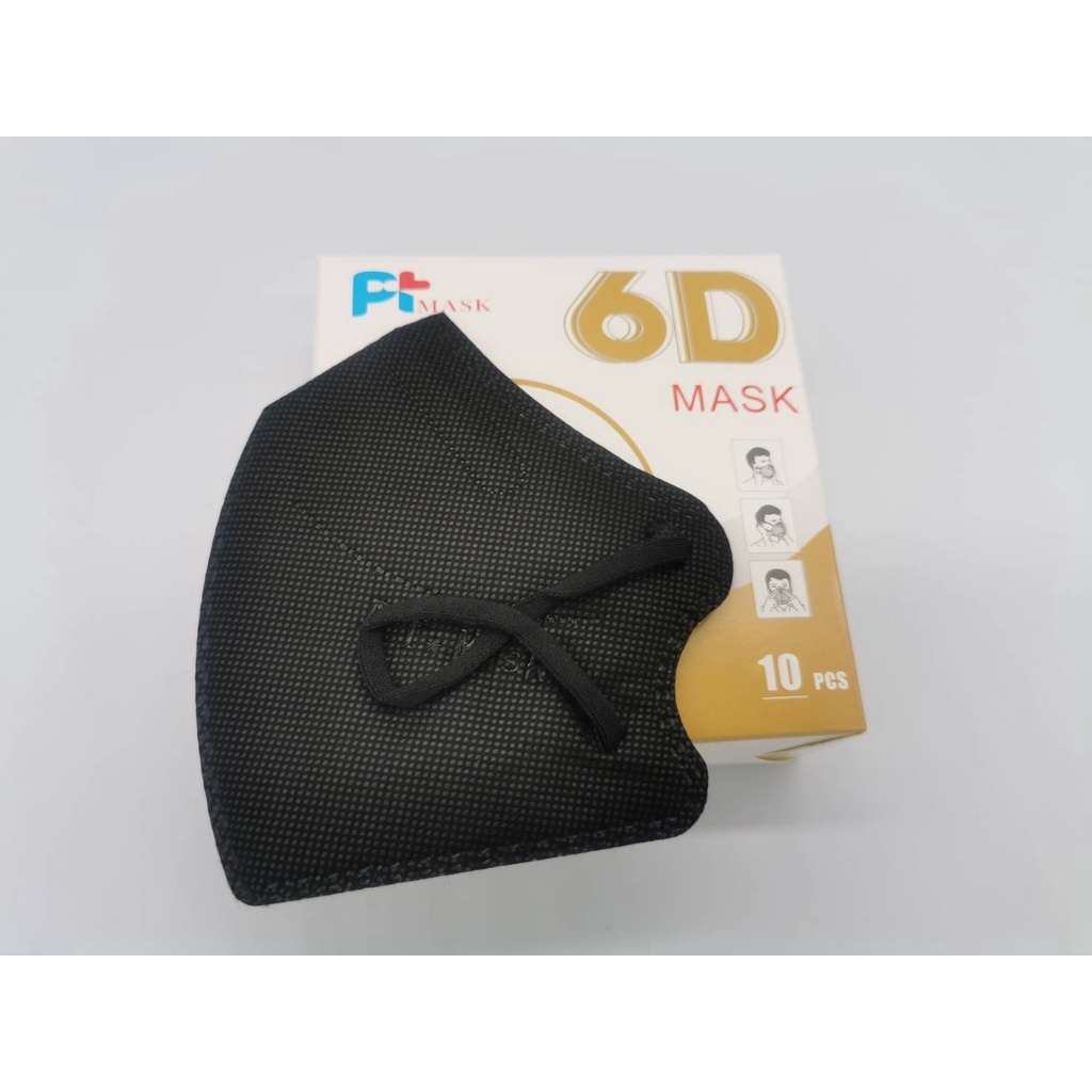 หน้ากากอนามัย 6D PT-MASK 1กล่อง 10 ชิ้น งาน5ชั้น มีกรองงานเวียดนาม ของ ...