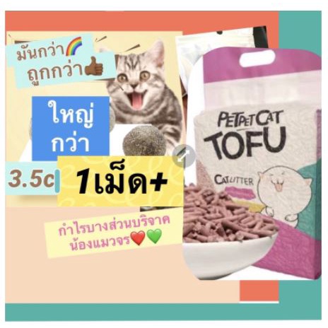 ทรายแมวเต้าหู้ ทรายภูเขาไฟ เบนโทไนท์ เต้าหู้ 6 ลิตร/2.5Kg. ทรายเต้าหู้ ...