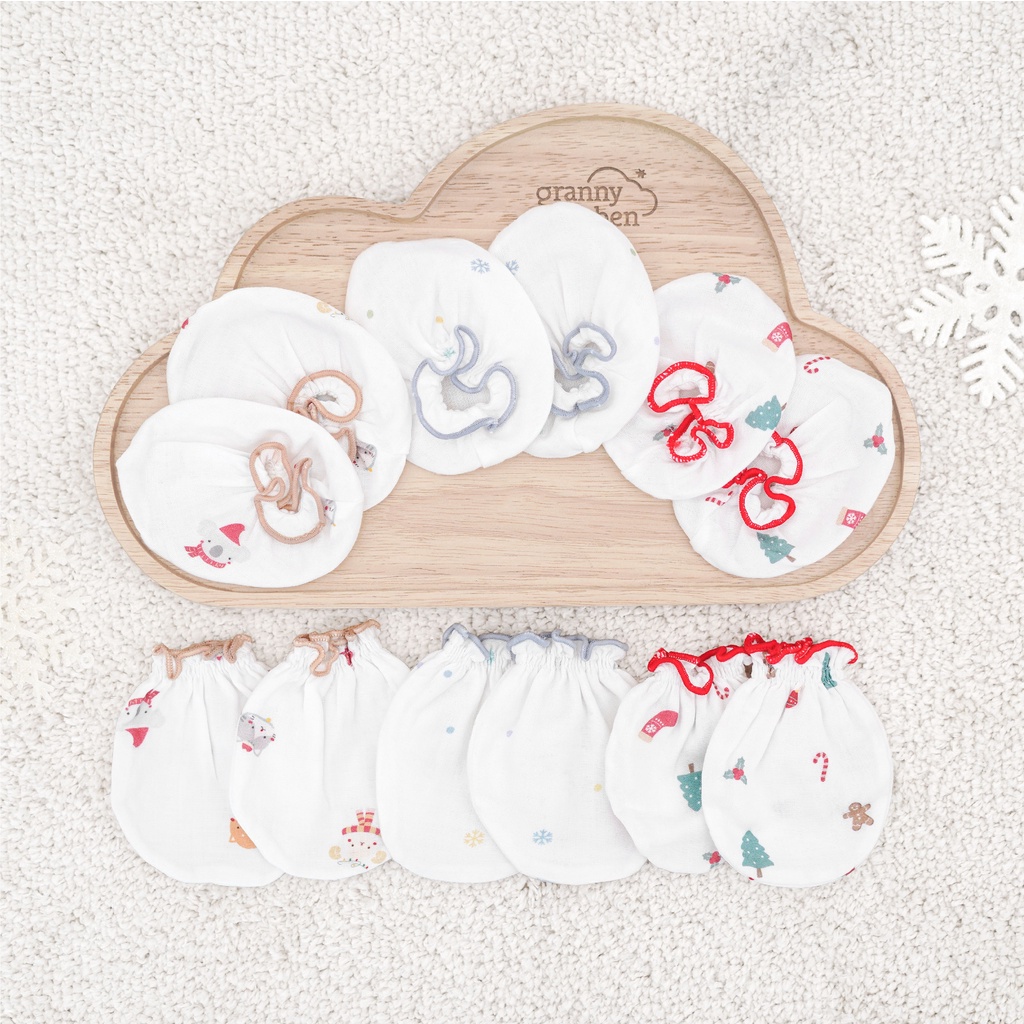 Granny Ben เซตถุงมือถุงเท้า Winter Collection TENCEL™ Muslin Mittens ...