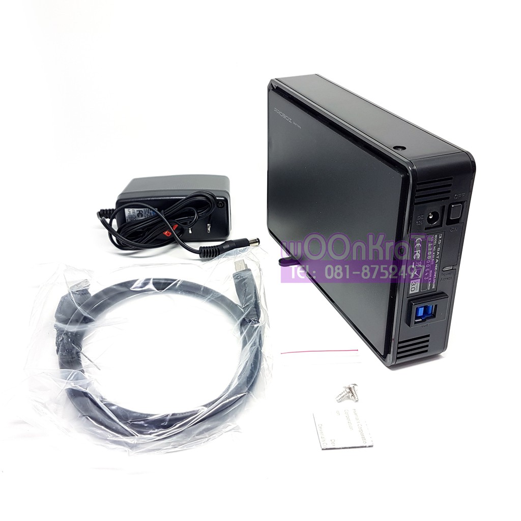 PROBOX 1 bay 3.5in USB3.0 HDD Enclosure (K32-SU3-K-SUS ) Black กล่อง ...