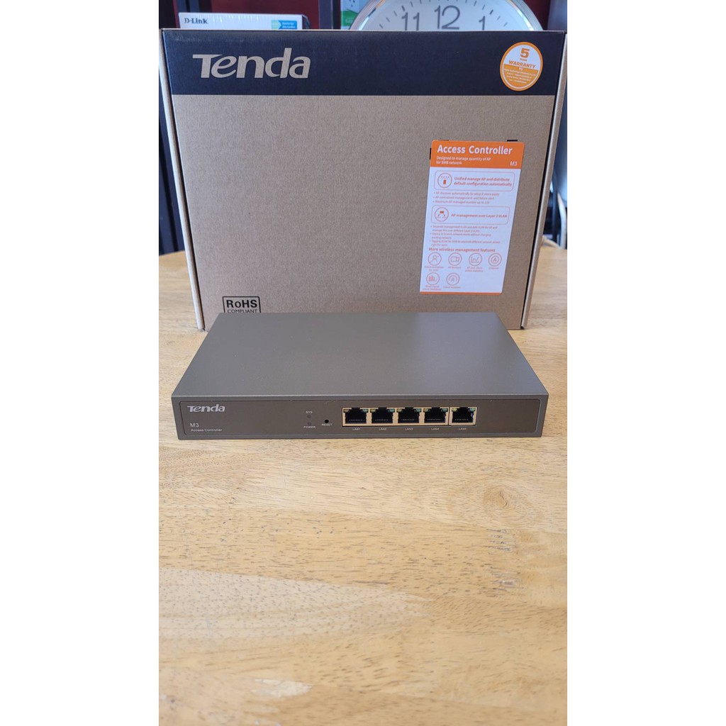 TENDA M3 / AP Controller / 5-Ports Gigabit Access Controller (ตัวควบคุม ...