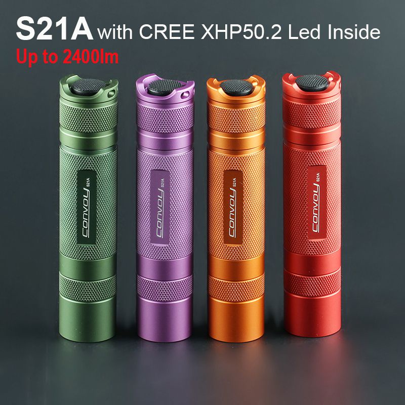 ไฟฉาย Convoy S21A พร้อม CREE XHP50.2 LED Floodlight 21700 สําหรับตั้ง ...