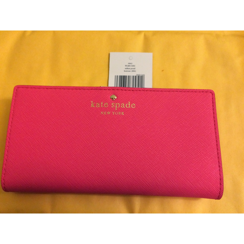 Kate Spade New York Mikas Pond Stacy HOTROSE Wallet กระเป๋าตังค์ สีชมพู ...