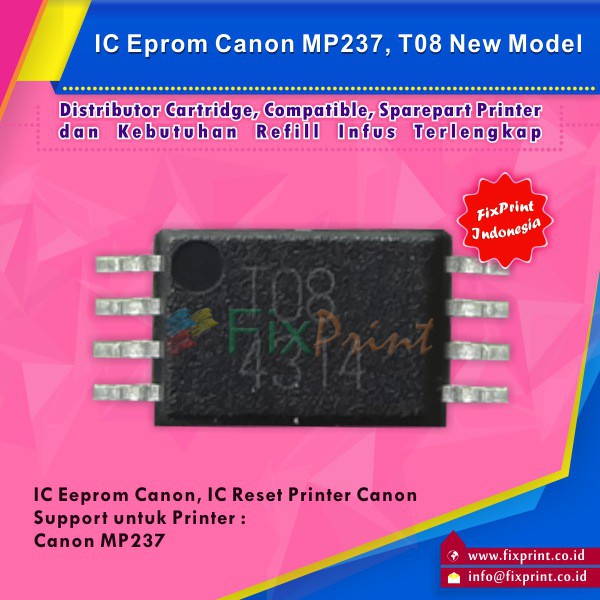 ใหม่ วงจรรวม Eprom MP237 Canon T08 รีเซ็ต Eeprom Canon MP 237 T08 | Shopee Thailand
