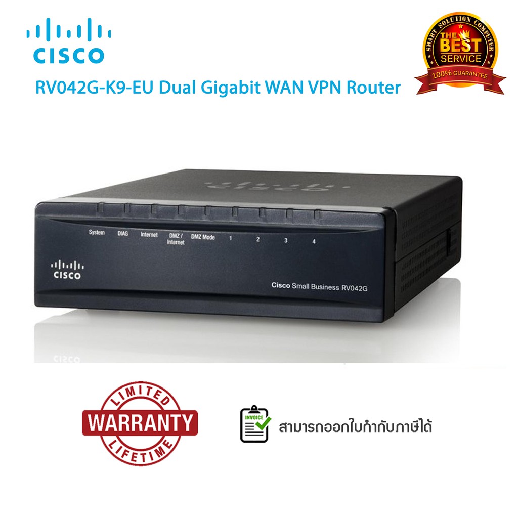 Cisco RV042G-K9-EU Dual Gigabit WAN VPN Router - Black | Shopee Thailand