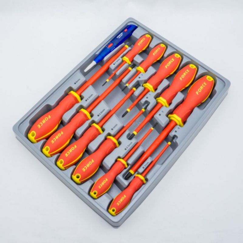 FORCE 2125N 12PC ชุดไขควงฉนวนไฟฟ้า 12 ชิ้น ชุดไขควง ชุดไขควงหุ้มฉนวน ...