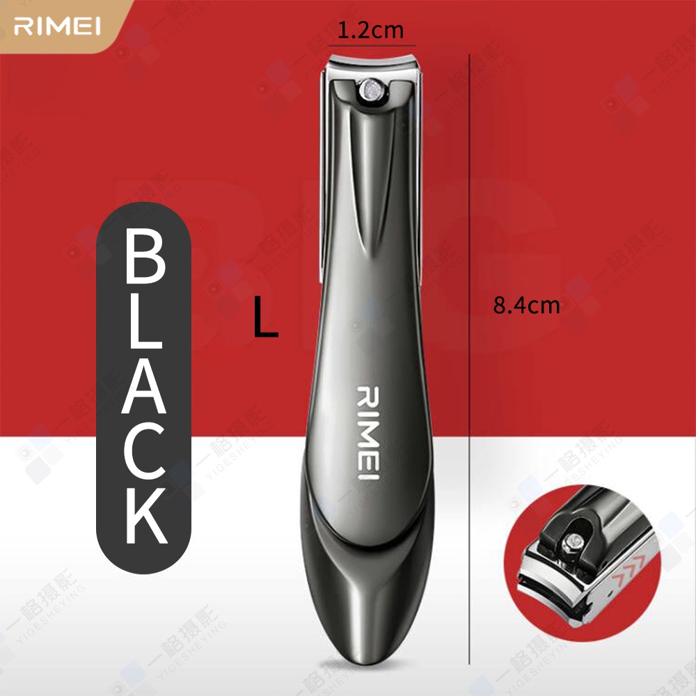 RIMEI No Splash Nail Clipper Cutter กรรไกรตัดเล็บสแตนเลส ตนเลสโค้งงอใบ ...
