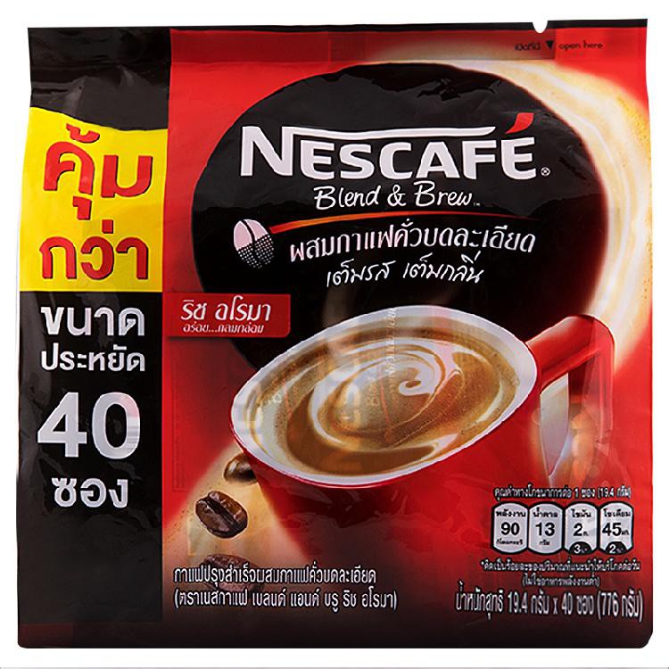 เนสกาแฟ Nes Cafe Blend & Brew (แพ็ค 40 ซอง) | Shopee Thailand