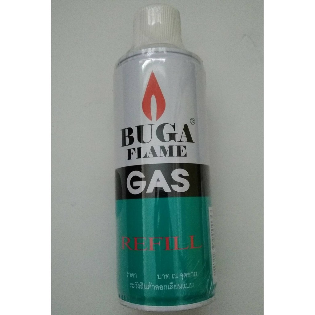 BUGA FLAME GAS แก๊สเติมไฟแช็คกระป๋อง ขนาด 290มล หรือ 200 กรัม กระป๋อง ...