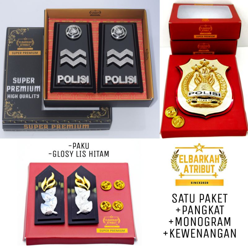 หนึ่งแพ็คเกจของ AIPTU MONOGRAM RANK OF POLRI AUTHORITY / POLRI ...