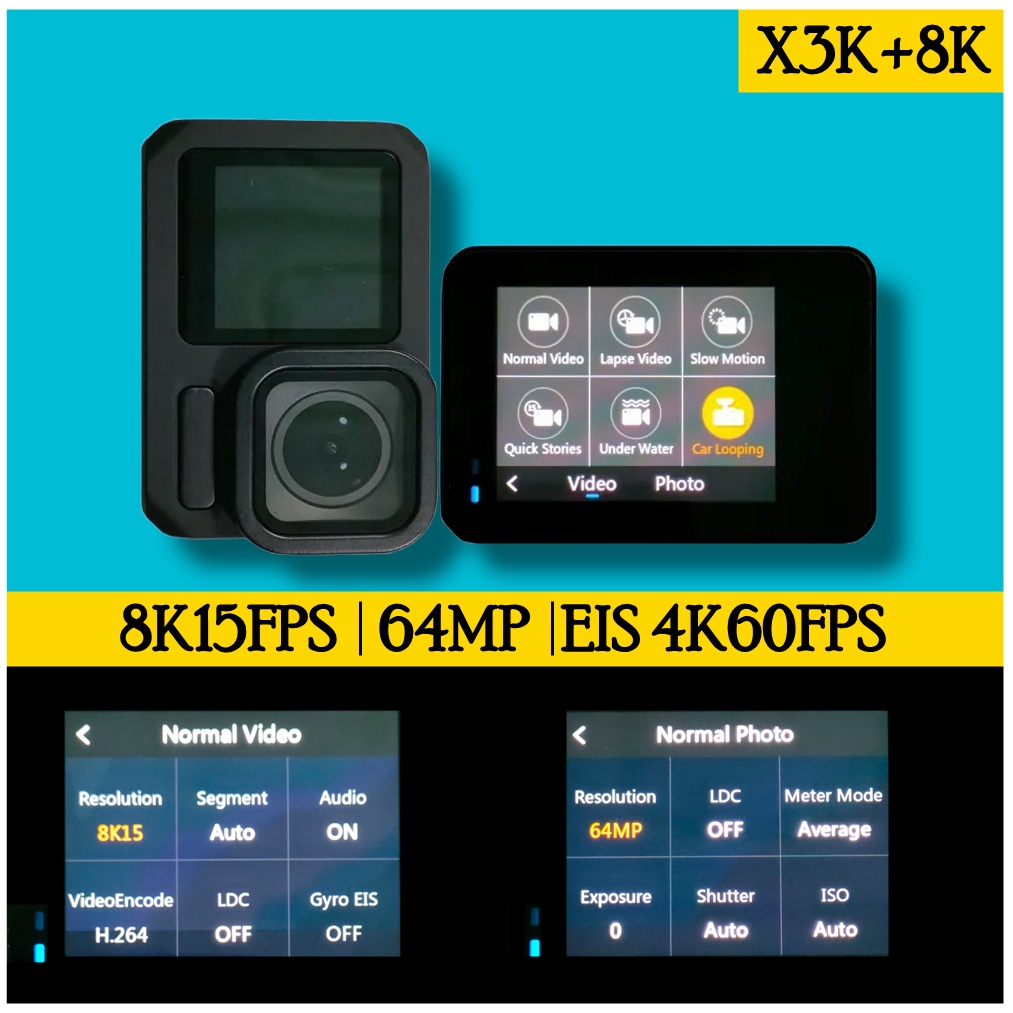 Nanotech 2022 New Developed 8K 6K 4K Action Camera with Touch Screen 8X Slow Motion, Timelaps ...