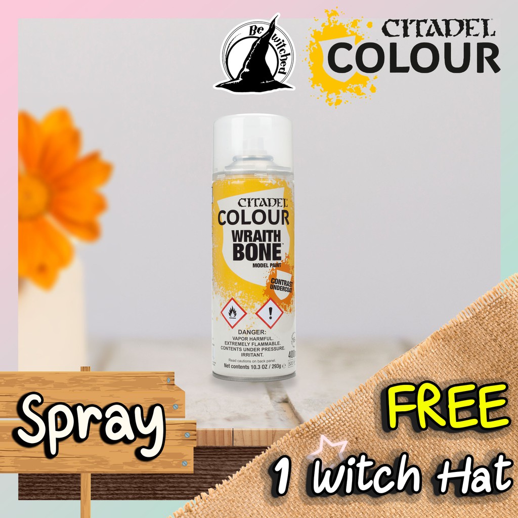 (Spray) WRAITHBONE SPRAY : Citadel Paint แถมฟรี 1 Witch Hat [ Wraith ...