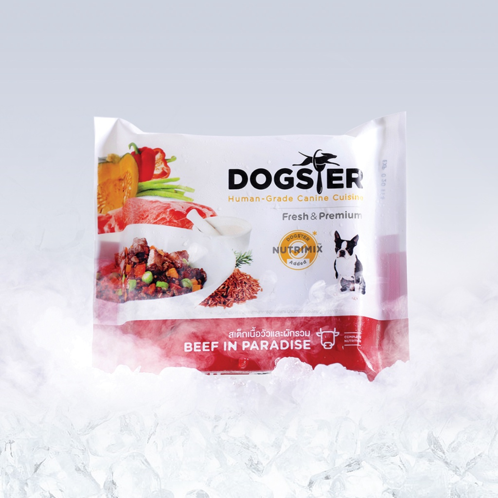DOGSTER FRESH ด็อกส์เตอร์ เฟรช ขนาด120g. อาหารมื้อหลักสุนัข/อาหารสดแช่ ...
