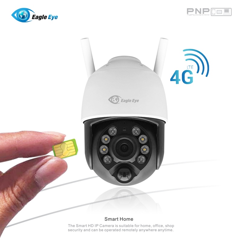Eagle Eye - กล้องวงจรปิดทรงโดม ใส่เชื่อมต่อซิมการ์ด 3G/4G ป้องกันน้ำได้ รหัสสินค้า EG-SD4G ...