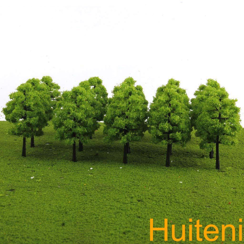 20pcs/set Tree Model Landscape Decoration Plant Plastic Miniature Tree ...