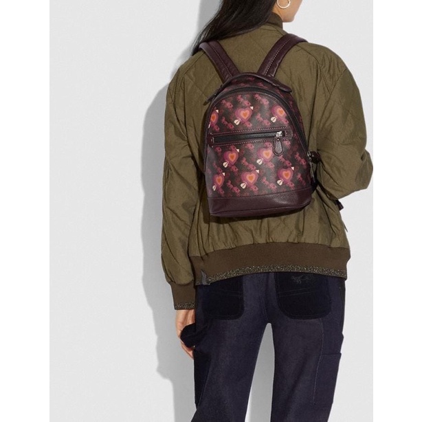 Coach Barrow Backpack With Horse And Carriage Print And Hearts | Shopee ...